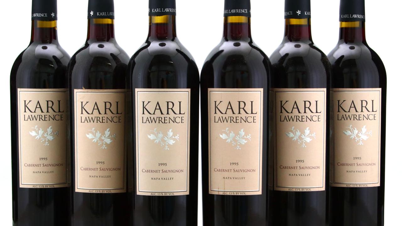 Karl Lawrence Cabernet Sauvignon 1995 Napa Valley Wine | Wine Auctioneer