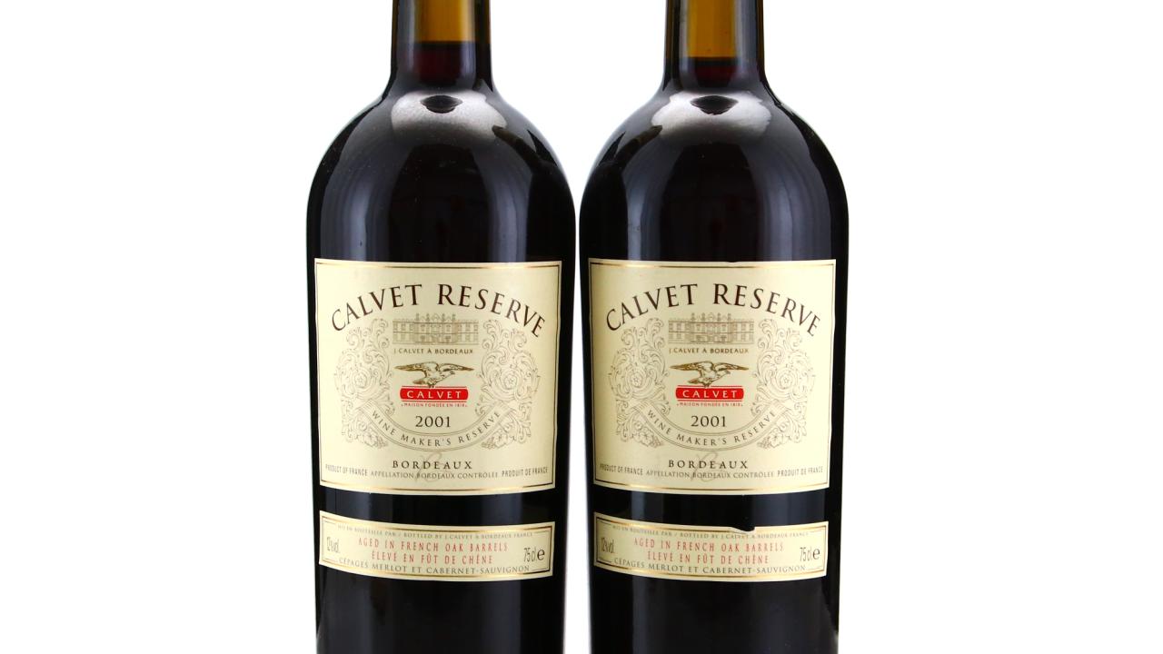 Calvet Reserve 2001 Bordeaux Wine | Wine Auctioneer