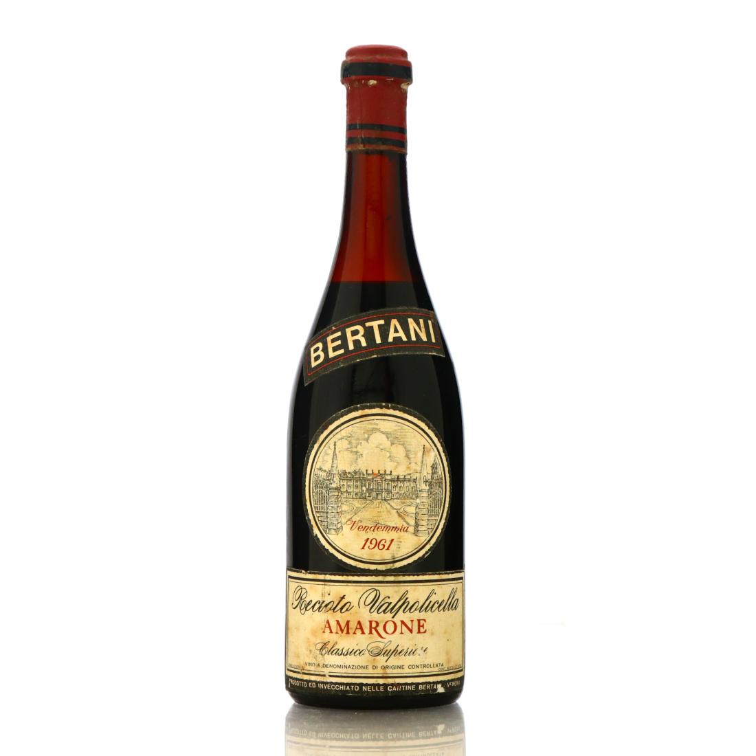 Bertani Recioto Della Valpolicella 1961 Amarone Classico Superiore Wine ...