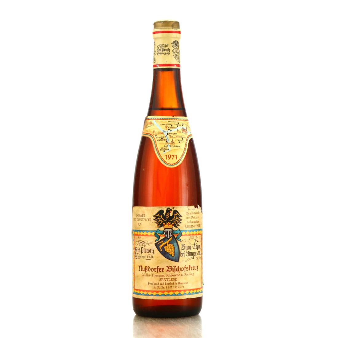 Pieroth Nussdorfer Bischofskreuz Spatlese 1971 Rheinpfalz Wine | Wine ...