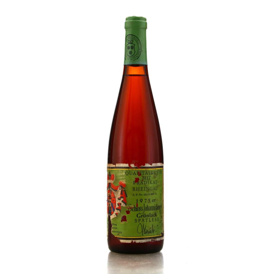 Schloss Johannisberger Grunlack Riesling Spatlese 1975 Rheingau Wine ...
