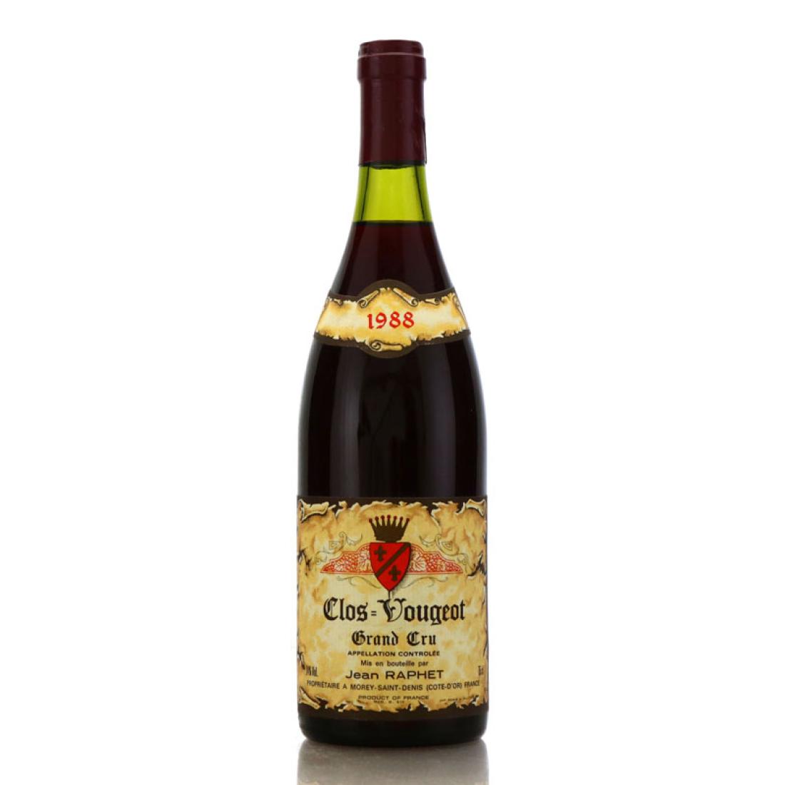 Jean Raphet 1988 Clos Vougeot Grand-Cru Wine | Wine Auctioneer