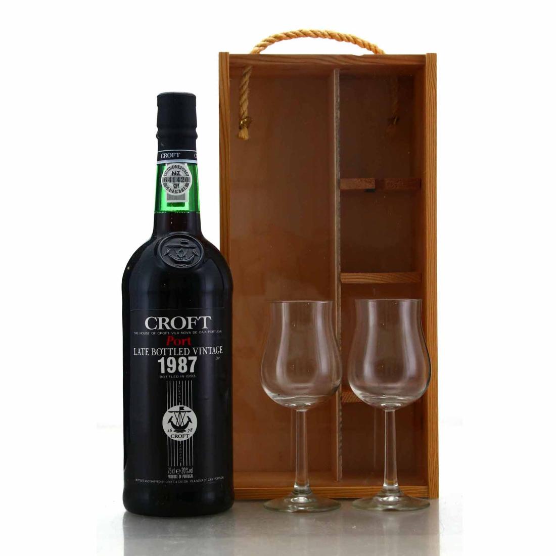 Croft 1987 LBV Port Gift Set Wine | Wine Auctioneer