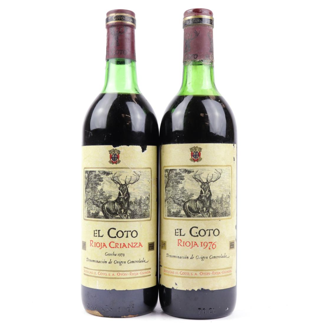 El Coto 1976 & 1978 Rioja Crianza Wine | Wine Auctioneer